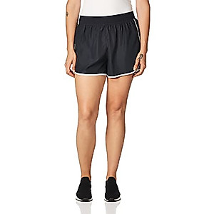 JUST MY SIZE Womens Active Woven Run Athletic-shorts, Black, 3X US