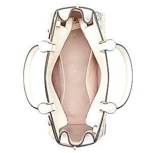 Kate Spade New York womens Kate Spade Staci Medium Top Zip Satchel Crossbody Garden Bouquet - Cream Multi