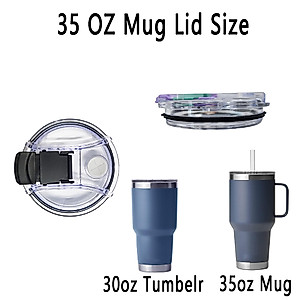 Tumbler Lids Replacement Design for YETI Rambler 35 oz Straw Mug,for YETI Tumbler 30 oz Black