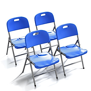 Folding Chair for Outside Upgrade Heavy Duty Folding Chairs 20 Pack ,Royal Blue Folding Chair Patio Dinning Chair Foldable ,MAX650lb, Outdoor Chair / Wedding Chair / Party Chair / Office Chair Used As