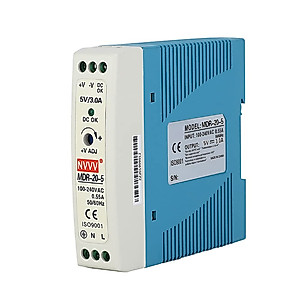 MDR-20-5 AC to DC DIN-Rail Power Supply 5V 3 Amp 15W