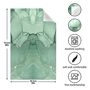 Kigai Kitchen Dish Towels Abstract Marble Mint Green Soft Tea Towel Set of 6 Absorbent Dishcloths Hand Towels for Dish Clean Cloth 28" x 18"