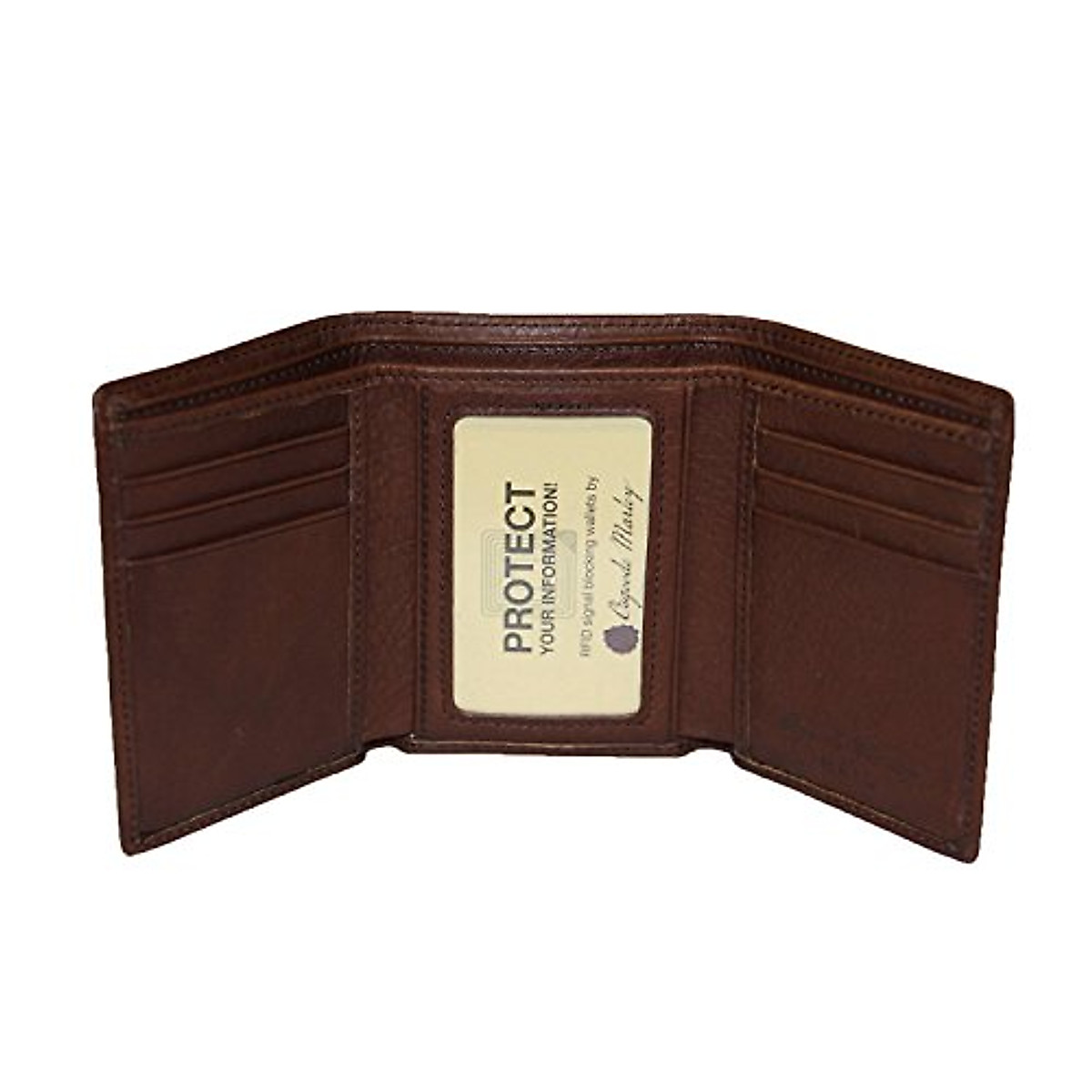 Osgoode Marley Cashmere RFID Blocking Mens Tri-Fold Leather Wallet (One Size, Espresso)