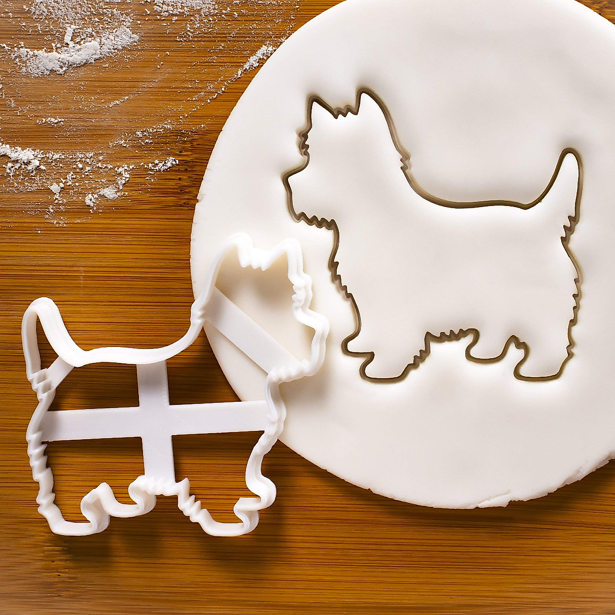 Set of 2 West Highland White Terrier cookie cutters (Design: Face and Silhouette), 2 pieces - Bakerlogy