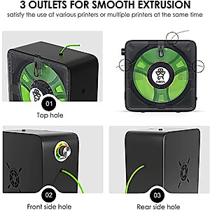 【EIBOS Official】3D Printer Filament Dryer Easdry Box with Fan, Adjustable Temperature, Humidity Control & Spool Holder, Compatible with 1.75mm 2.85mm 3.00mm Nylon, PLA, ABS