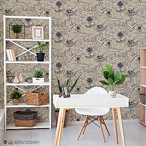 RoomMates RMK12436RL Blue Harry Potter Marauder's Map Peel and Stick Wallpaper