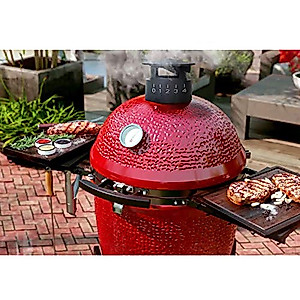 Umbrella Cast iron Cap for Kamado Joe Classic & Big Joe Series ，Replacement for Kamado Joe Dual Function Metal Chimney Top Kamado Joe Replacement Parts