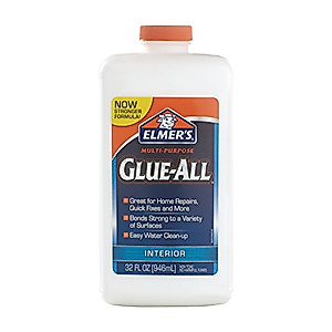 Elmer's Glue-All Multi-Purpose Liquid Glue, Extra Strong, 32 Ounces, 1 Count (E3850),White