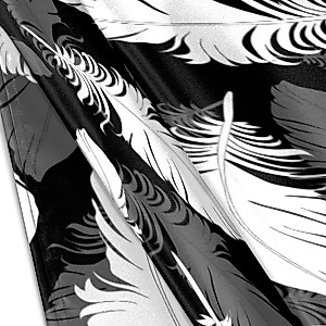 Bird Feather Pattern Satin Pillow Cases Silk Satin Pillowcase for Hair and Skin Standard Set of 2 Super Soft Silk Pillowcase with Envelope Closure (20x26 in)