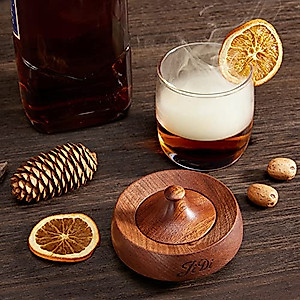 Cocktail Smoker Kit Whiskey Smoker Kit with Torch and Wood Chips-Old Fashioned Chimney Drink Smoker for Cocktails, Whiskey & Bourbon, Ideal Gifts for Men, Boyfriend, Husband, Dad (No Butane)