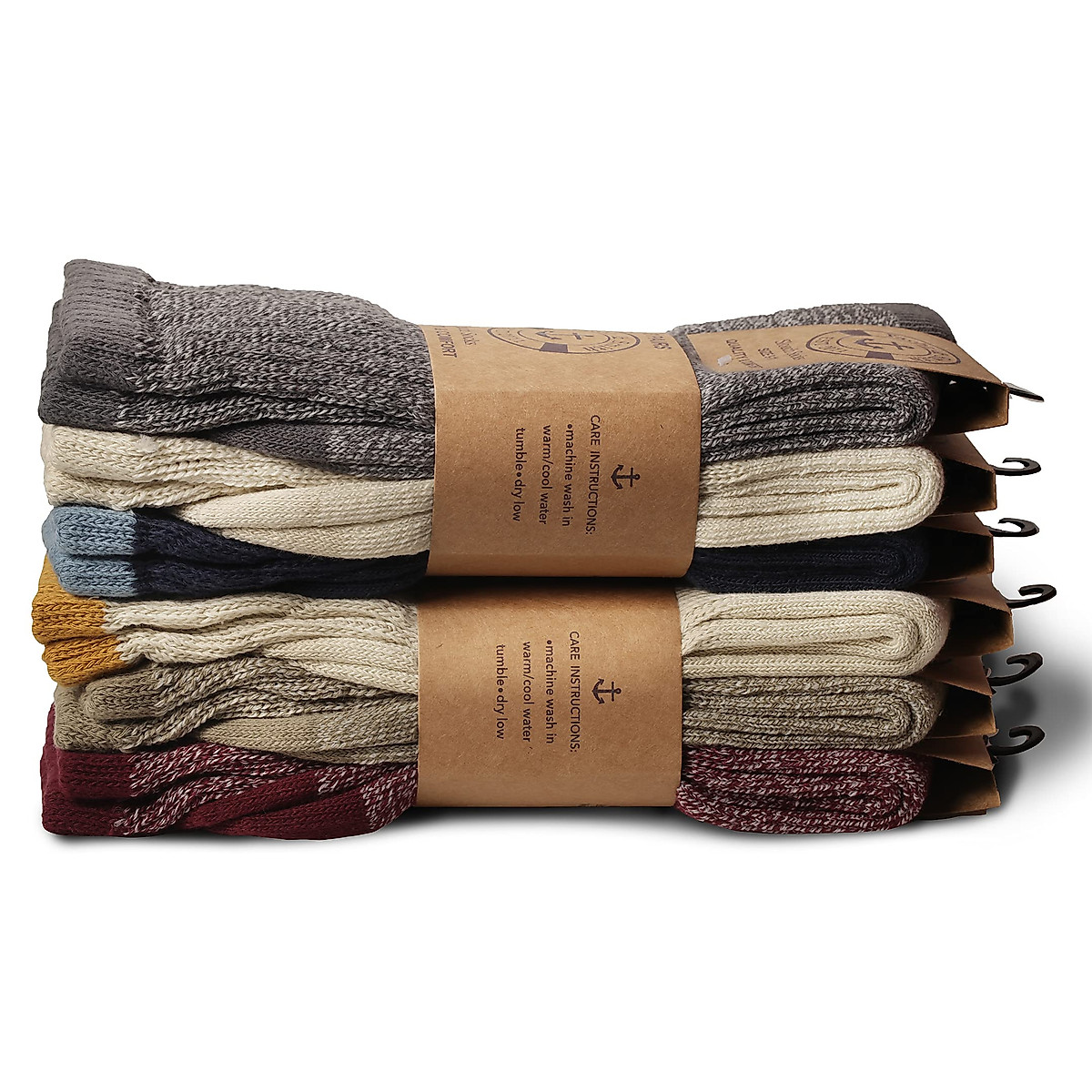 Yacht & Smith 6 Pairs Women's Scrunched Slouch Socks, Cotton Boot Socks Bulk Pack