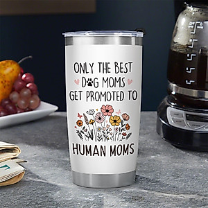 BaubleDazz New Mom Gifts for Women, Pregnancy Must Haves, Funny Dog Mom Gifts, 20 oz Stainless Steel Tumbler, Pregnancy Gifts for Expecting Mom, Gifts for New Mom, Mom to be Gift
