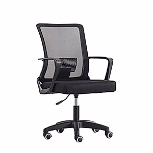 ZLBYB Furniture Mid-Back Black Mesh Multifunction Executive Swivel Ergonomic Office Chair with Adjustable Arms