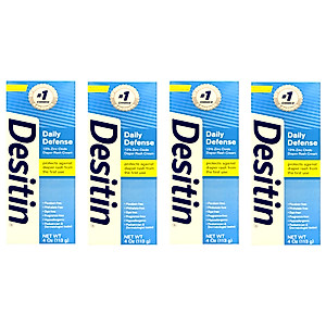 DESITIN Rapid Relief Zinc Oxide Diaper Rash Cream 4 oz ( Pack of 4)