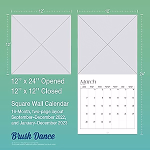 Mindful Eating | 2023 12 x 24 Inch Monthly Square Wall Calendar | Brush Dance | Images Photography Kitchen Food