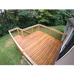 SaverSystems #1 Deck Premium Semi-Transparent Outdoor Wood Stain and Sealer in One - Water Based Wood Stain for Decks, Fences, & Siding - 1 Gallon (Cedar)