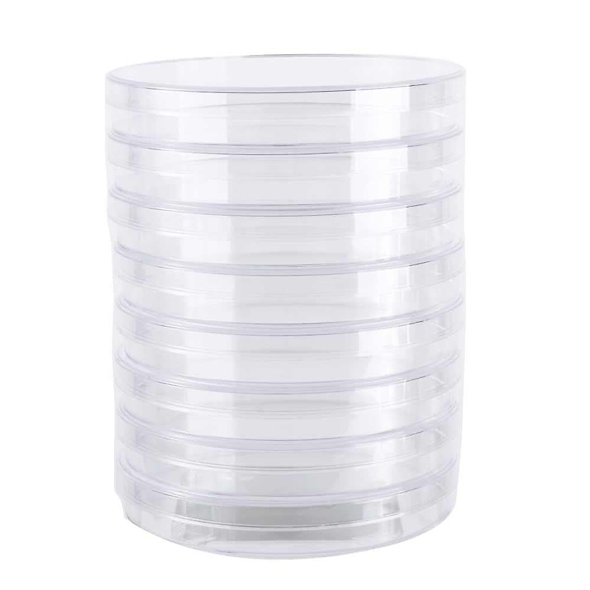 generic 10 PCS Plastic Petri Dishes with Lid, Plastic Lab Petri Plate Dish for Lab Analysis Lab School Supplies 90x15mm 55x15mm(55mm), AM15SD07JCAUS*10