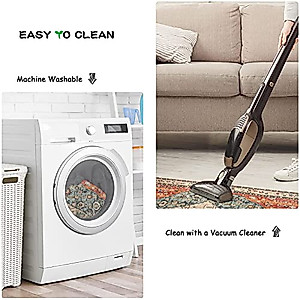 Lahome Boho Tribal Area Rug - 2x3 Persian Distressed Small Entryway Rug Doormat Bohemian Faux Wool Non-Slip Washable Low-Pile Floor Carpet for Indoor Front Entrance Kitchen Bathroom