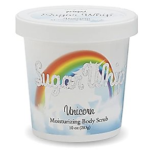 Primal Elements Sugar Scrub, Exfoliating Sugar Whip, Body Cleanser & Moisturizer, Unicorn, 10 oz Package