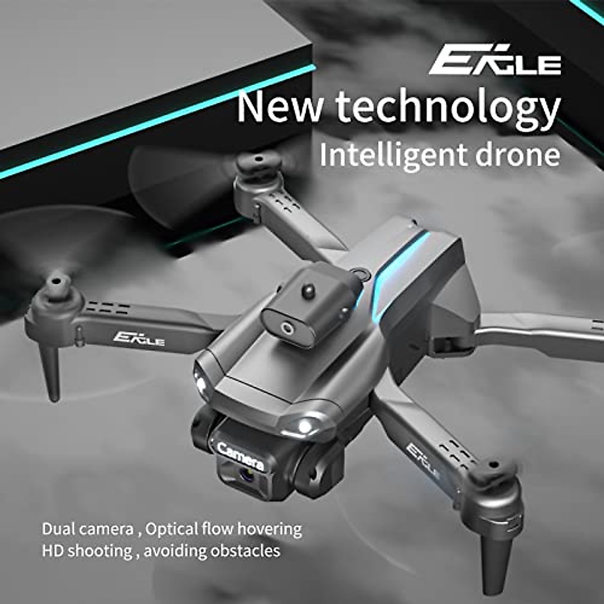 4K Camera Drone for Adults, 3.7V 2000mAh RC Drones Toy with Camera, Quadcopter with Altitude Hold, Headless Mode