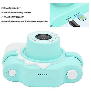 Zyyini Kids Camera, 2 Inch IPS Screen Mini Digital Children's Camera Dual-Camera Cartoon Video Player,with WiFi and Lanyard, for Girls Boys