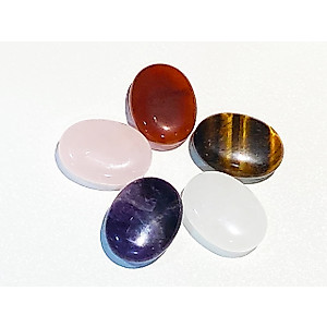 Amethyst Thumb Healing Crystals Stones Sets Hand Carved Stones Gemstone Pocket Natural Stone Meditation Reiki Energy Oval Palm Stone Worry Stone for Anxiety Therapy