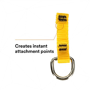 3M DBI-SALA Fall Protection For Tools, 1500003,Attachment Point with Single D-Ring, 05" X 225", On One End For Tools Up To 2 lb.s, 10-Pack