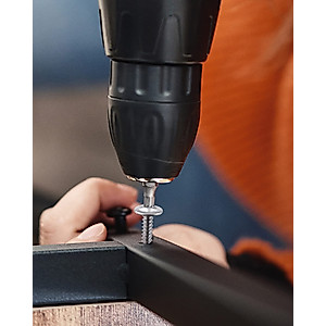 VIGRUE 410 Stainless Steel #8 X 1/2'' to 1-1/2'' Self Tapping Screw Assortment Kit, Modified Truss Head, 400pcs Self Tapping Screws for Metal, Black Oxide and Silver Stainless Steel