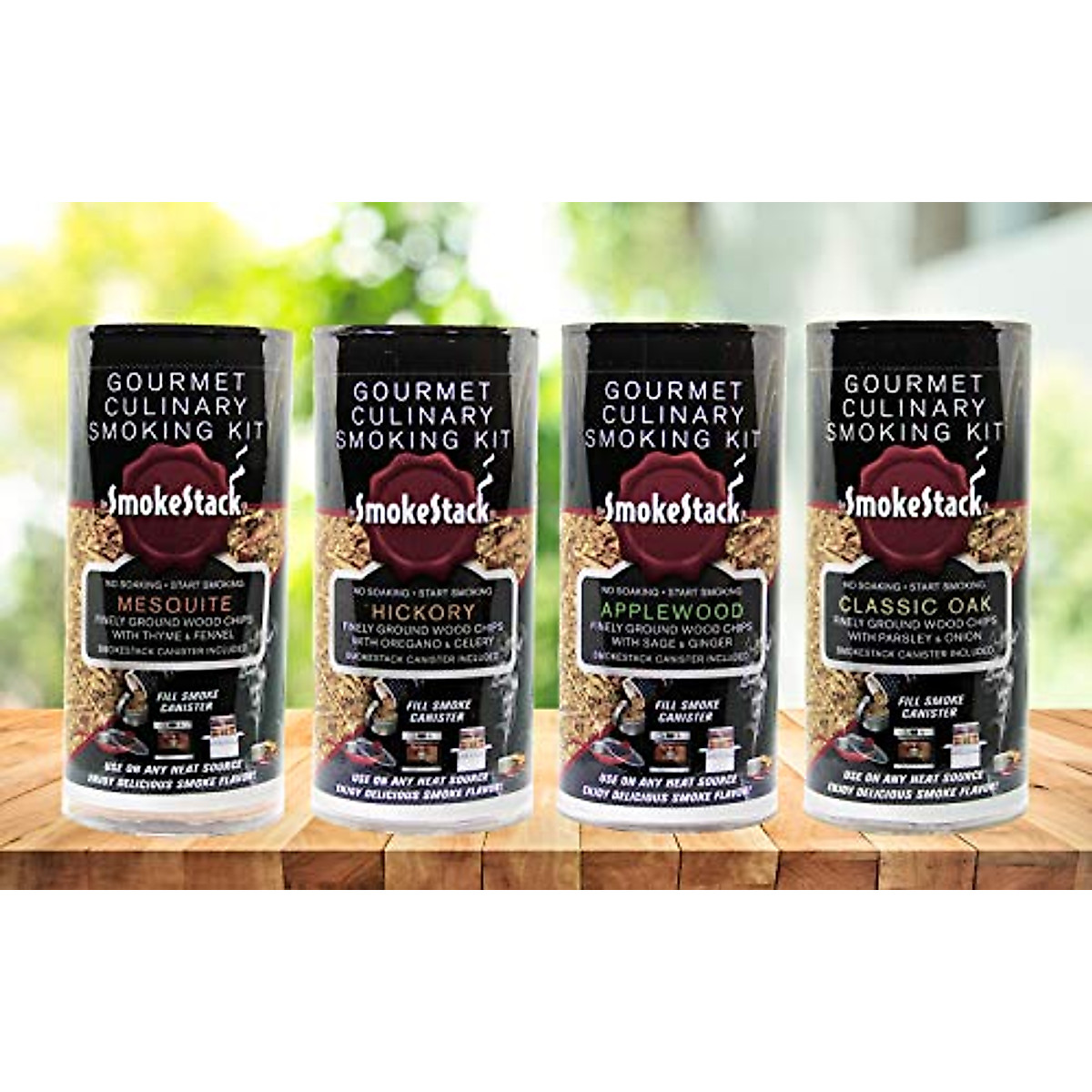 SmokeStack Finely Ground Wood Chips and Smoker Box – Turn Any Grill Oven Stovetop Into A Smoker - Evenly Adds Delicious Smoke Flavor - No Pre Soaking Needed (Applewood)