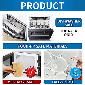 YUESING 40 Pack 32oz Deli Containers with Lids Food Storage Containers Plastic Deli Containers with Lids, Slime, Soup, Meal Prep Containers | BPA Free | Stackable | Leakproof | Dishwasher/Freezer Safe