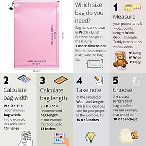 PALTERWEAR Satin Bags with Drawstring and Toggle - Cinch and Ditty Pouch for Travel, Bedroom and Wardrobe - Set of 12 (10 x 15 inch, Pink)