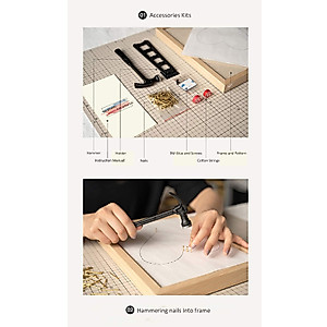 RM Studio DIY String Art Kit with All Necessary Accessories and Frame for Kids Students, Adult Crafts Kit, Home Wall Decorations Unique Gift (Rainbow)