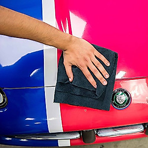 Chemical Guys MIC_805_3 Monster Edgeless Microfiber Towel, Black (16 in. x 16 in.) (Pack of 3)