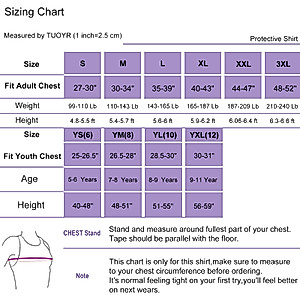 TUOYR Padded Compression Shirt Chest Protector Undershirt for Football Soccer Paintball Shirt