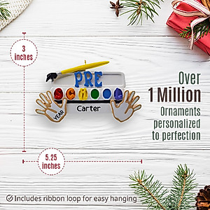 Personalized Preschool Christmas Ornaments 2024 - Fast & Free 24h Customization – Pre School Teachers Kids Christmas Decorations with Name - Comes Gift-Wrapped