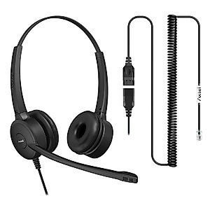 Axtel Bundle Prime Duo with AXC-02 Cable | Noise Cancellation - Compatible with Grandstream GXP1600, GXP1700, GXP2100, GRP2600 Series Phones
