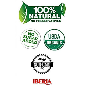 Iberia 100% Pure Organic Coconut Water, 1 Liter , 33.8 Fl Oz (Pack of 3)