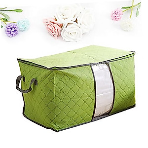 GARVALON 4pcs Quilt Storage Bag bolsas para guardar cobijas fabric clothing storage bag Foldable Closet Organizer comforter storage bag sweater storage bags container clothes