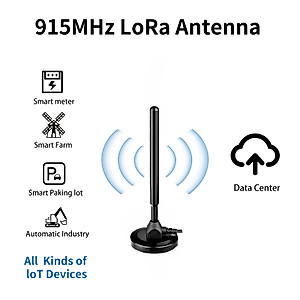 Waterproof 5.8dBi Magnet Base Mount 915MHz Lora Fiberglass Antenna with 10ft Cable for Helium Hotspot RAK RAK2 Nebra Bobcat 300 SenseCAP M1 SyncroB.it Hotspot Finestra HNT Miner，Eifagur
