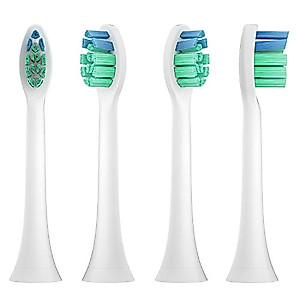 Plackers Pro Sonic Clean Replacement Brush heads, 1 Year Supply - 4Count (fits Philips Sonicare Click-On Electric Toothbrushes), 4Count