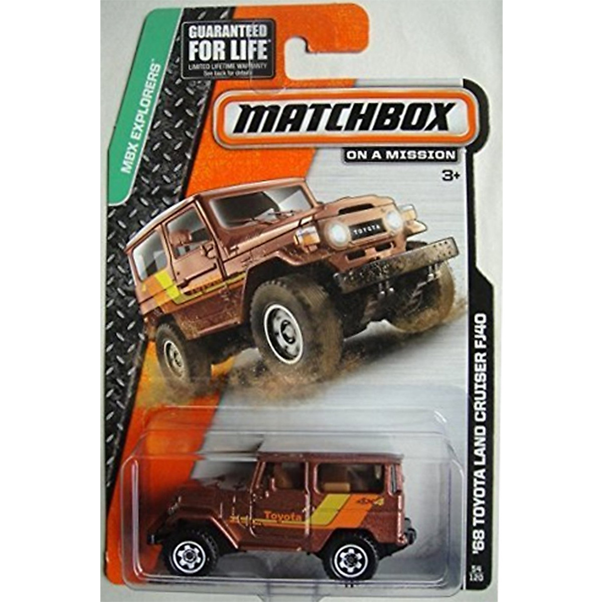 MATCHBOX MBX EXPLORERS '68 TOYOTA LAND CRUISER FJ40 54/120 BROWN/WHITE