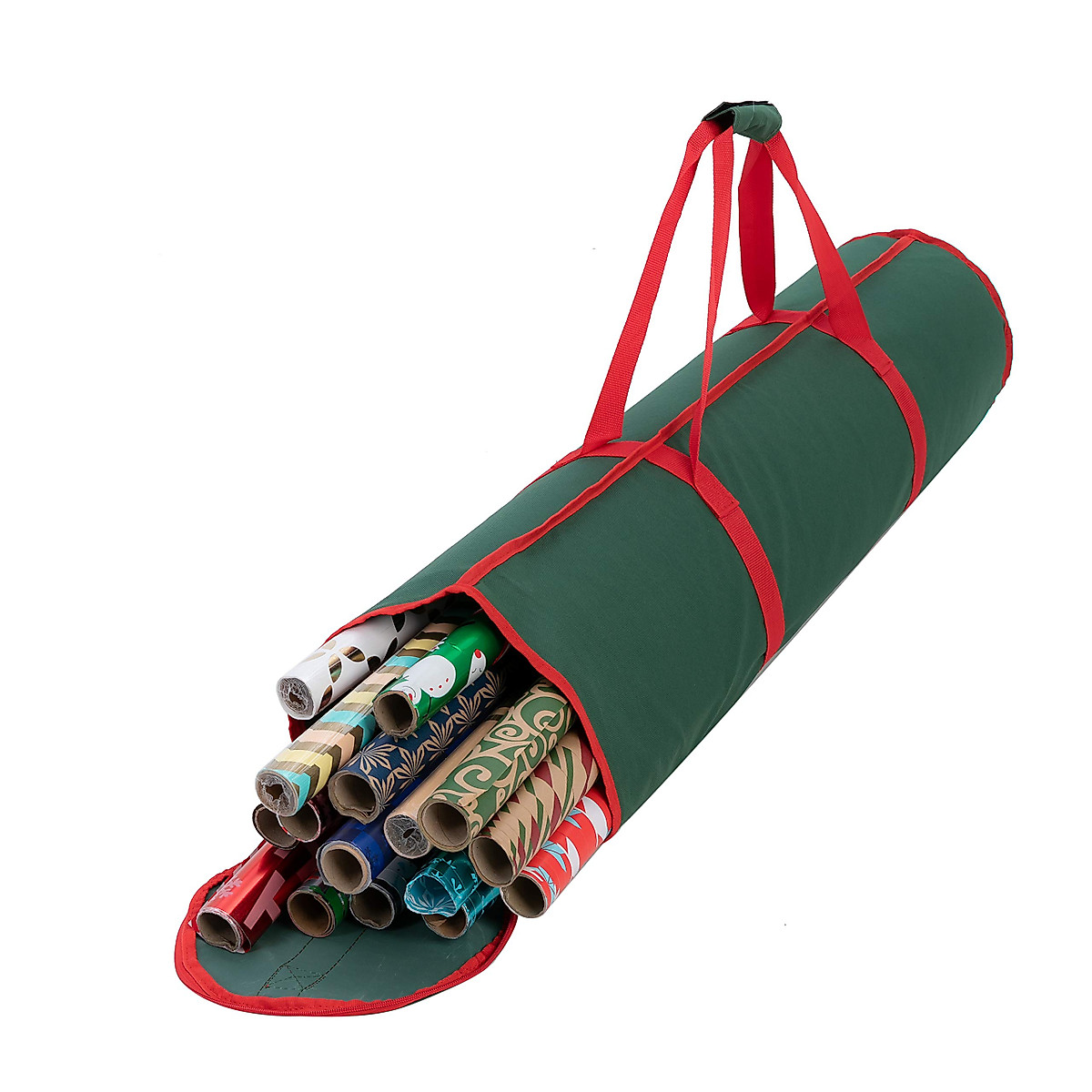 Christmas Wrapping Paper Storage Bag Set (2 Pack), Gift Wrap Organizers, Wrapping Paper Holder, Fits Up to 20 Standard Rolls, with Tear-Proof 600D Oxford Material, Dual Zippers & Carry Handles