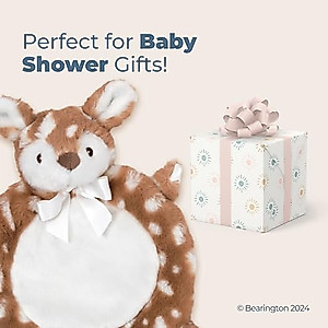 Bearington Baby Wee Willow, 9 x 7 Inch Small Fawn Stuffed Animal, Security Baby Blankets for Boys, Woodland Baby Décor