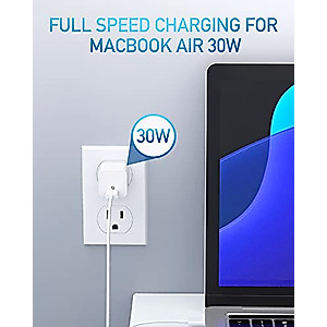 30W USB C Charger, EHO Mini GaN II USB C Wall Charger, Compact PPS Fast Charger Power Adapter Compatible with iPhone 12 13 Pro Max, MacBook Air, Galaxy S22/S21/S20, Note 20/10+, Pixel 6 Pro and More