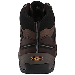 KEEN mens Steens Mid Height Leather Waterproof Hiking Boot, Canteen/Black, 11.5 US