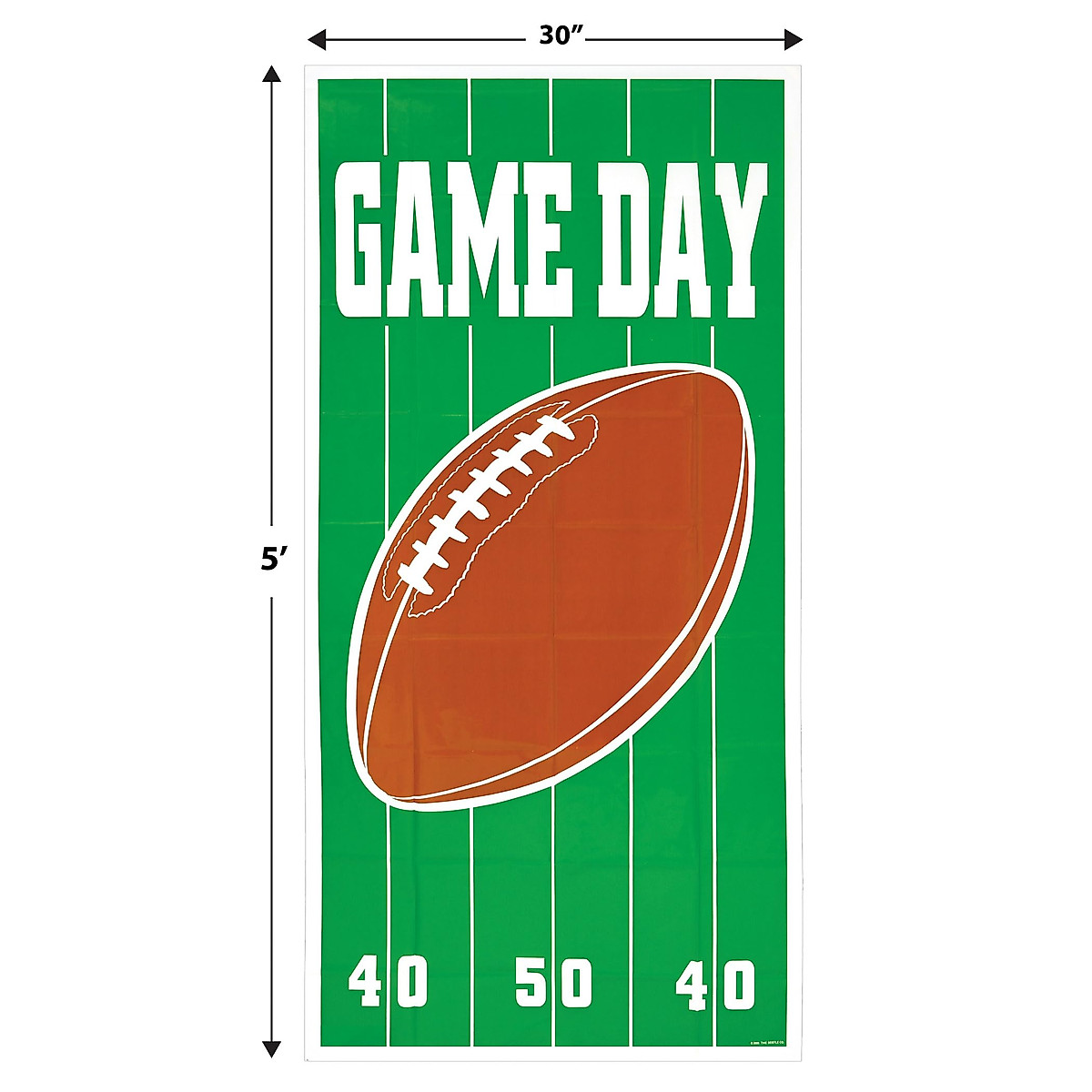 Game Day Football Door Cover Party Accessory (1 count) (1/Pkg)