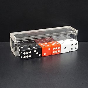 2 Pieces Dice Display Box Acrylic Dice Display Case Acrylic Dice Storage Box Magnetic Dice Box for Game Dice, Transparent