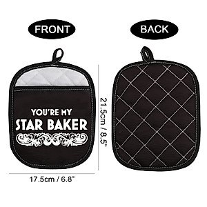ZJXHPO You’re My Star Baker Pot Holder Baking Gift Oven Pads Pot Holder for for Cooking or Baking (Star Baker)