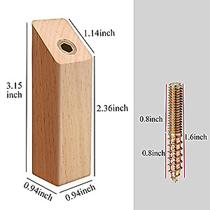 OHIYO Wood Wall Hooks 2 Pack Natural Wooden Hooks Wall Mounted Coat Hooks for Wall Natural Hat Hooks Heavy Duty Wall Hooks for Hanging Hat & Bag & Coat Decorative Hooks Wall Towel Hooks(Beech Wood)