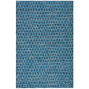 Safavieh Kilim Collection 5' x 8' Blue/Black KLM377M Flatweave Premium Wool Living Room Dining Bedroom Area Rug